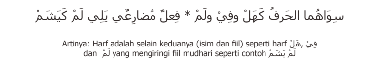 Pengertian Harf dalam Bahasa Arab