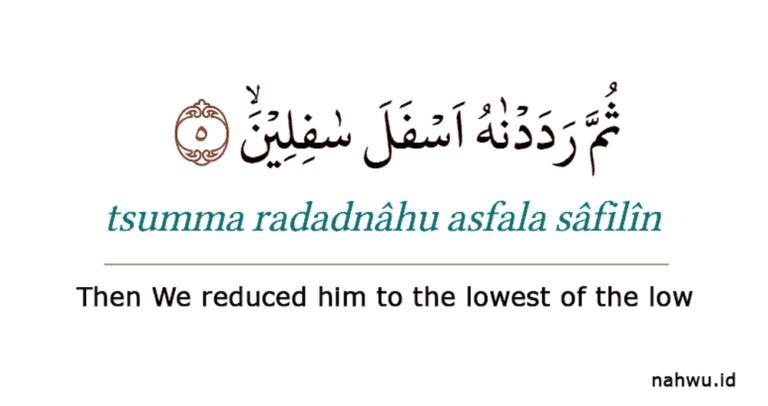 The Meaning Of Surah At Tin Verse 5 In English