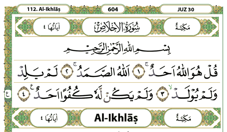 Manfaat Surat Al Ikhlas Dengan Jumlah Tertentu