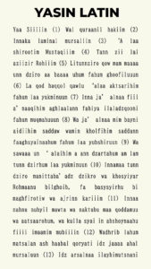 Bacaan Surat Yasin Latin Mudah Dibaca Ayat 1-83 Ayat