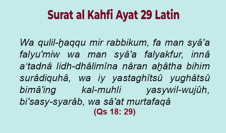 Surat Al Kahfi Ayat 29: Teks, Terjemah dan Asbabun Nuzul