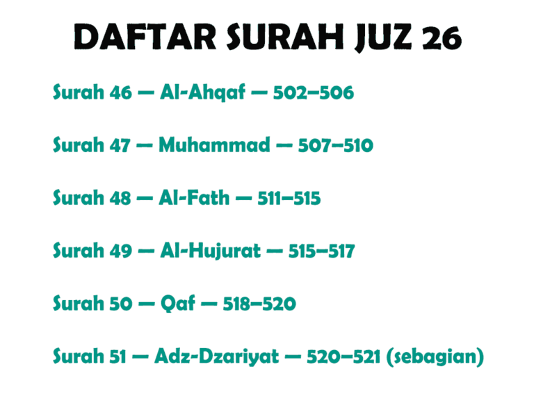 Al-Qur'an Juz 26